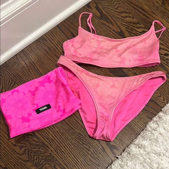 triangl swimwear | Swim | Triangl Pink Floral Bikini Set | Poshmark